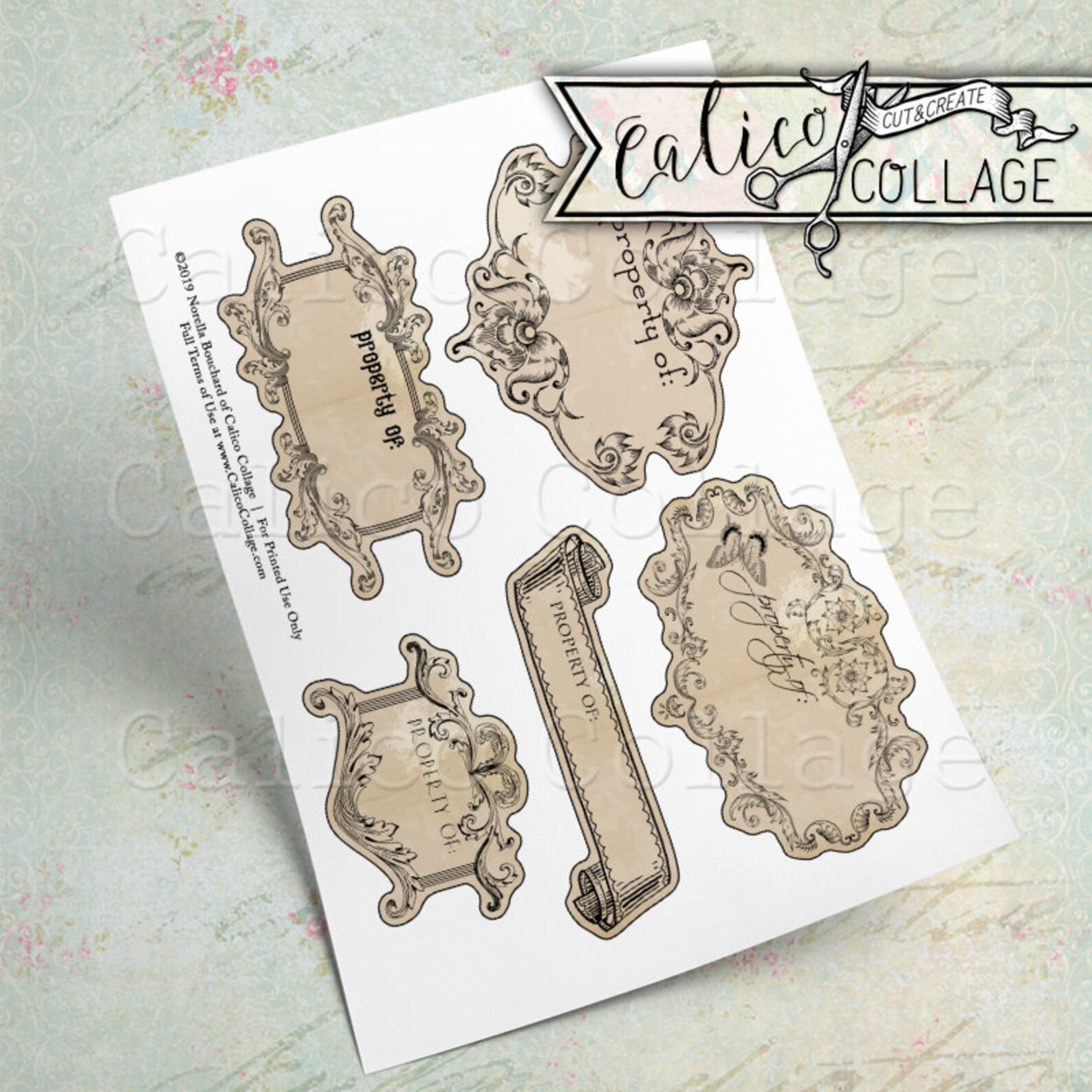 Printable Journal Labels Junk Journal Labels - Etsy
