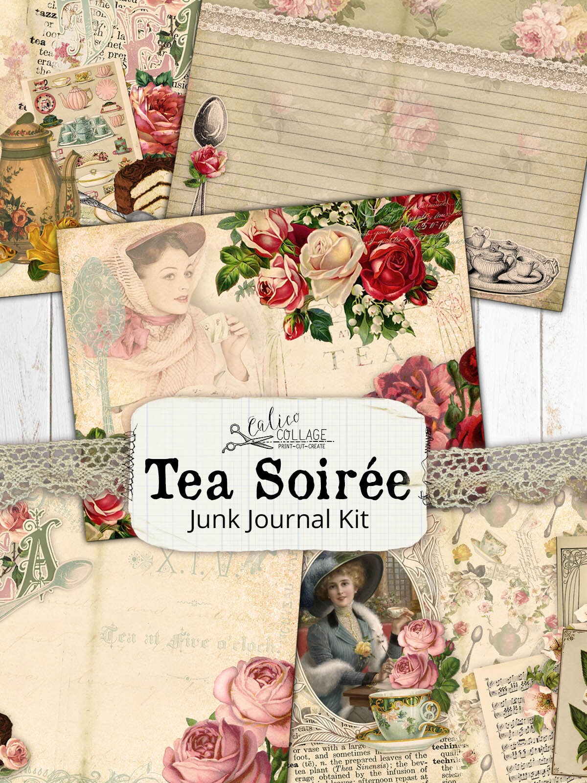 Tea Junk Journal Kit Ephemera Pack Tea Soiree Tea Ephemera | Etsy Canada