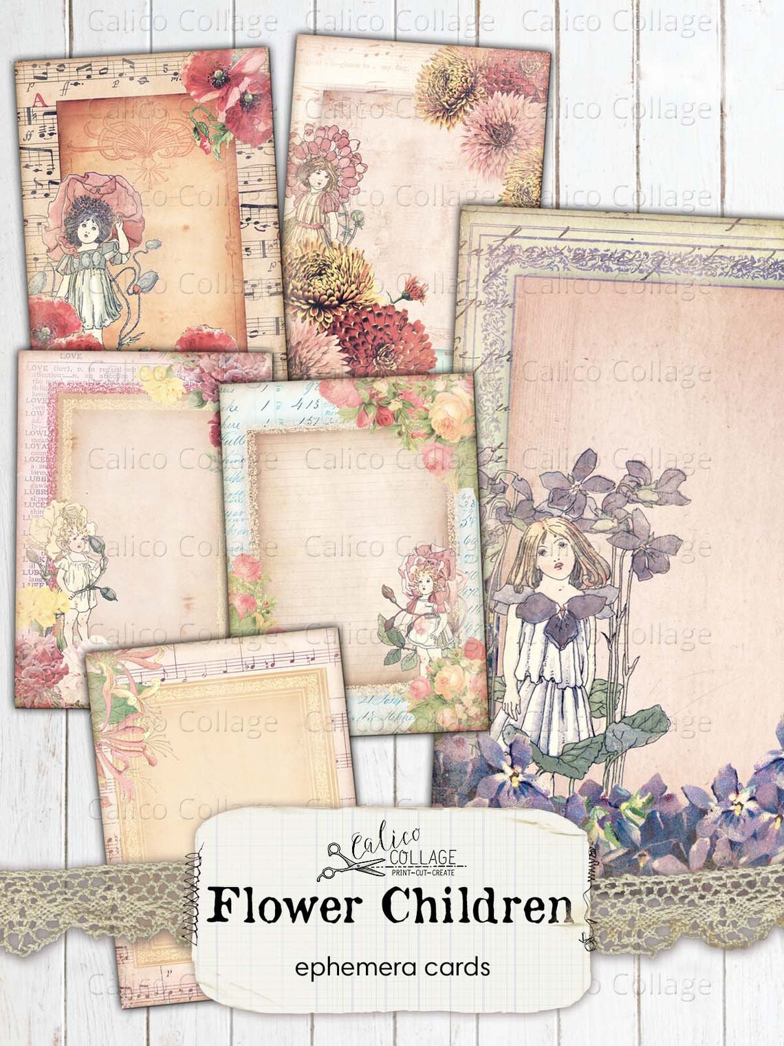 Flower Children Ephemera Pack Vintage Floral Junk Journal - Etsy