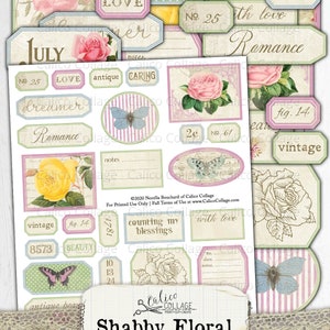 Printable Small Ephemera Vintage Label Ephemera Digital Junk Journal ...