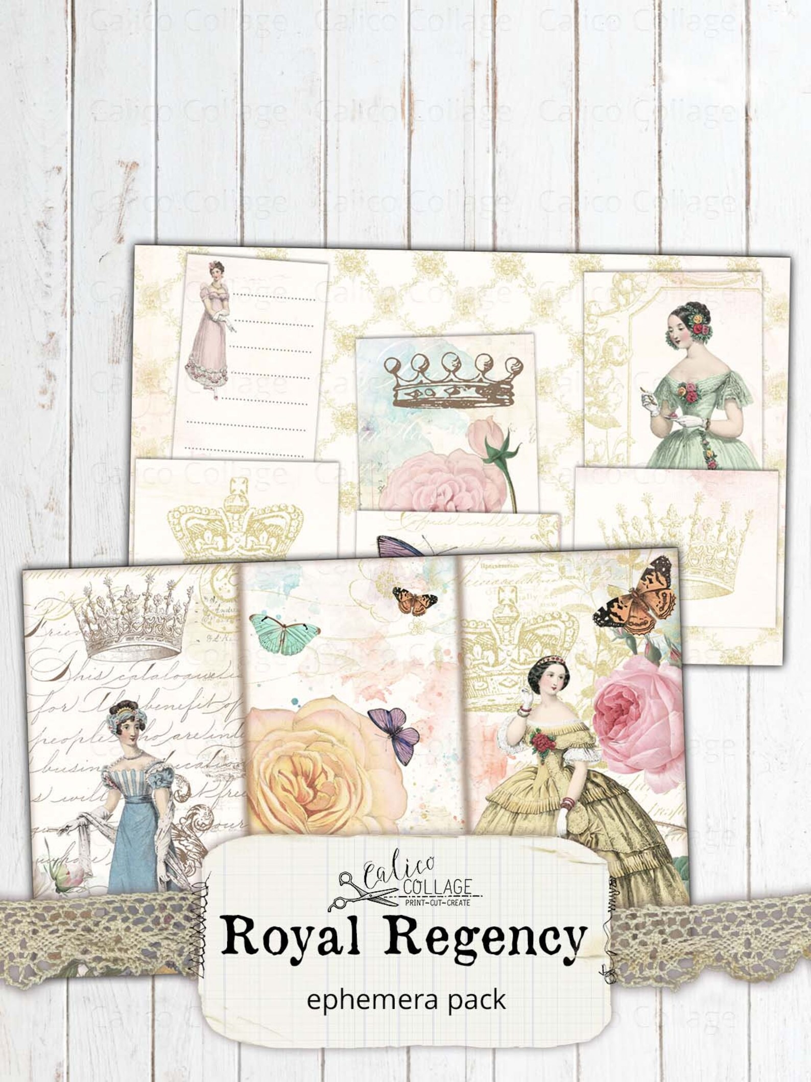 Royal Regency Junk Journal Folio Kit, Junk Journal Kit, Regency ...