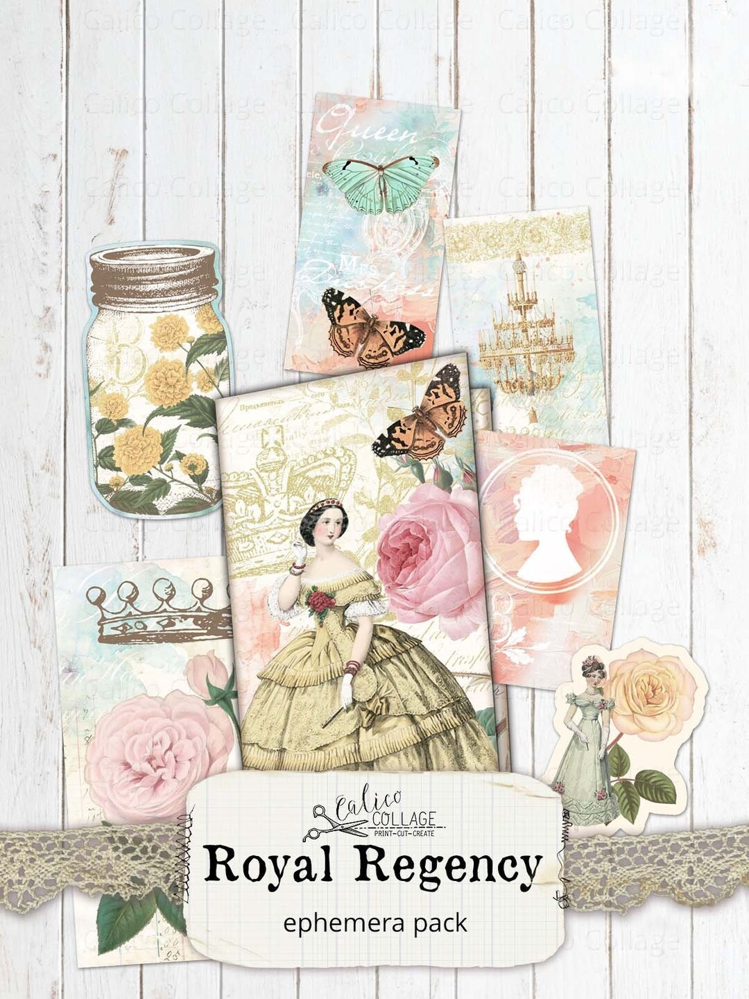 Royal Regency Junk Journal Folio Kit, Junk Journal Kit, Regency ...