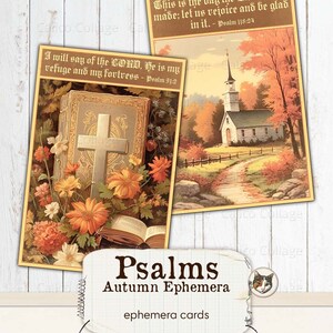 Faith Junk Journal Printable Ephemera Pack, Psalm Bible Junk Journal ...