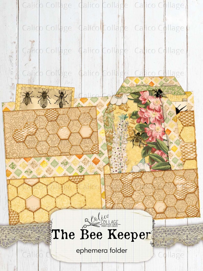 Bee Ephemera Folder Printable Beekeeper Ephemera Folio - Etsy
