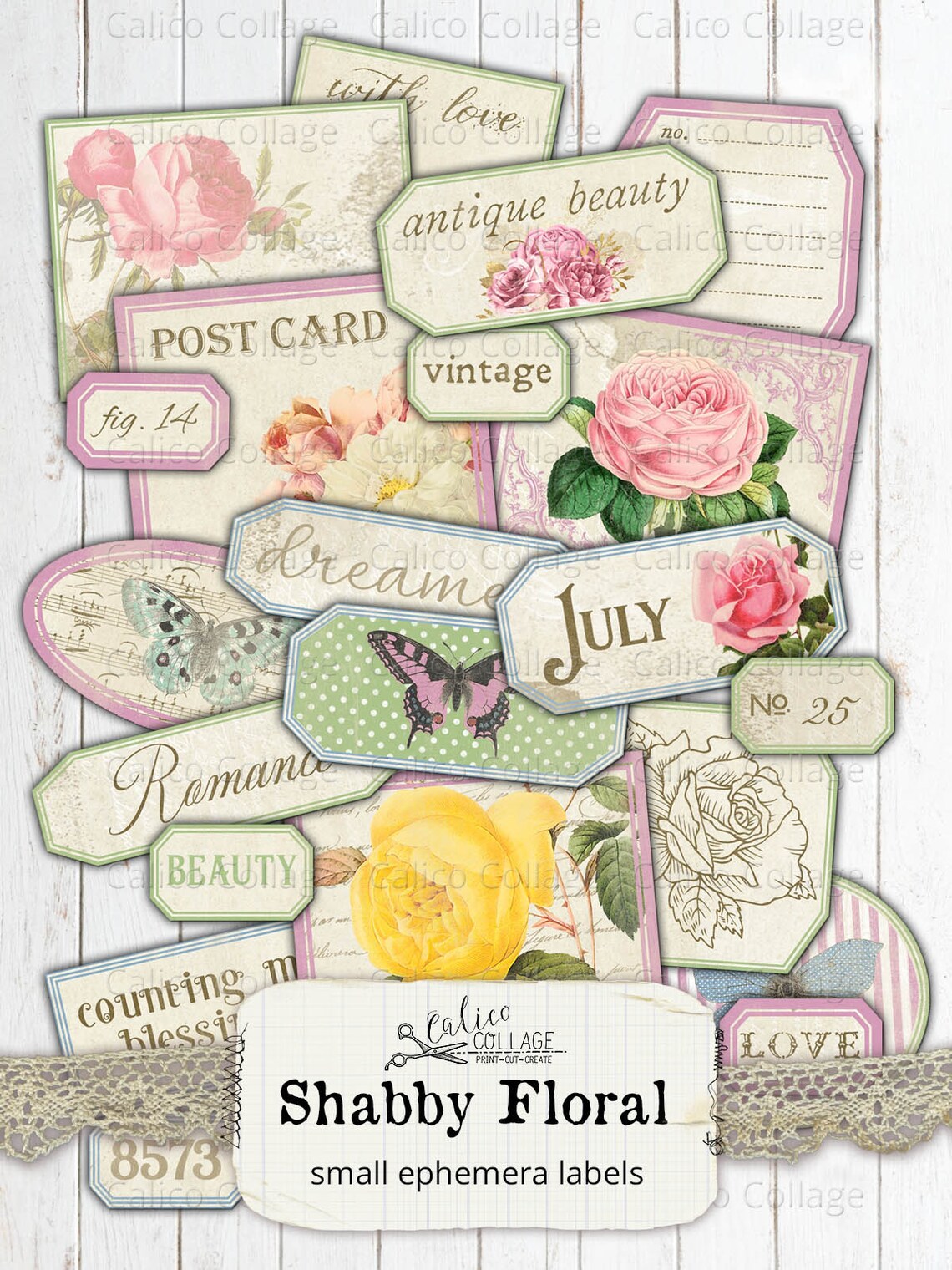 Printable Small Ephemera Vintage Label Ephemera Digital Junk - Etsy