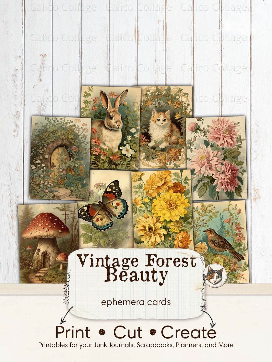 Printable Forest Ephemera for Junk Journals, Printable Fairycore ...