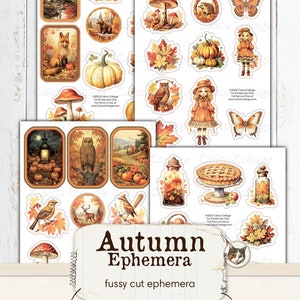 Autumn Ephemera for Junk Journals, Printable Fall Ephemera Pack ...