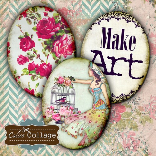 Floral Digital Paper Scrapbook Paper 12x12 Inch Premade Pages | Etsy