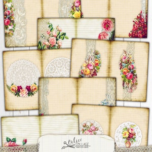 Flowers and Lace Junk Journal Kit, Junk Journal, Journal, Printable ...