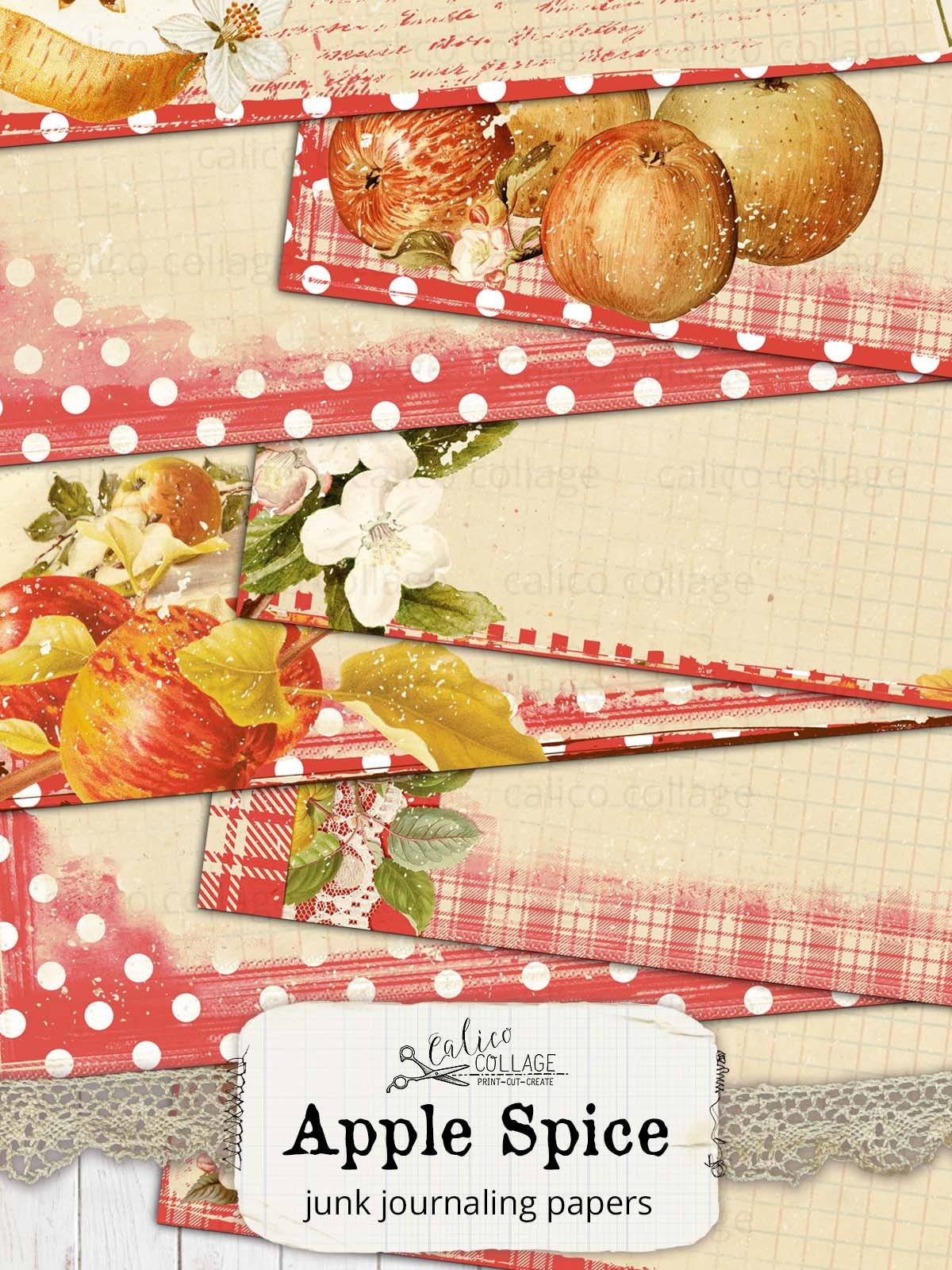 Autumn Apple Junk Journal Digital Paper Kit Printable | Etsy