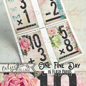Printable Junk Journal Flash Cards, Ephemera Pack, One Fine Day - Etsy