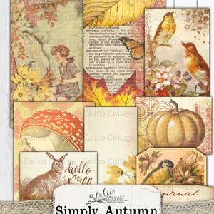 Printable Autumn Ephemera, Junk Journal Fussy Cut Ephemera Pack ...
