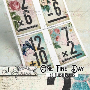 Printable Junk Journal Flash Cards, Ephemera Pack, One Fine Day - Etsy