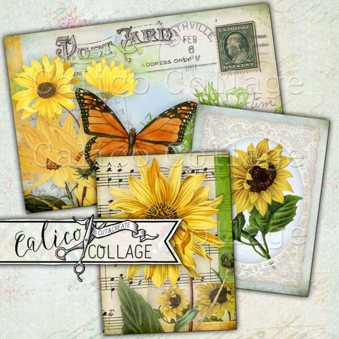 Printable, Digital, Postcards, Journaling Cards, Ephemera Pack, Vintage ...