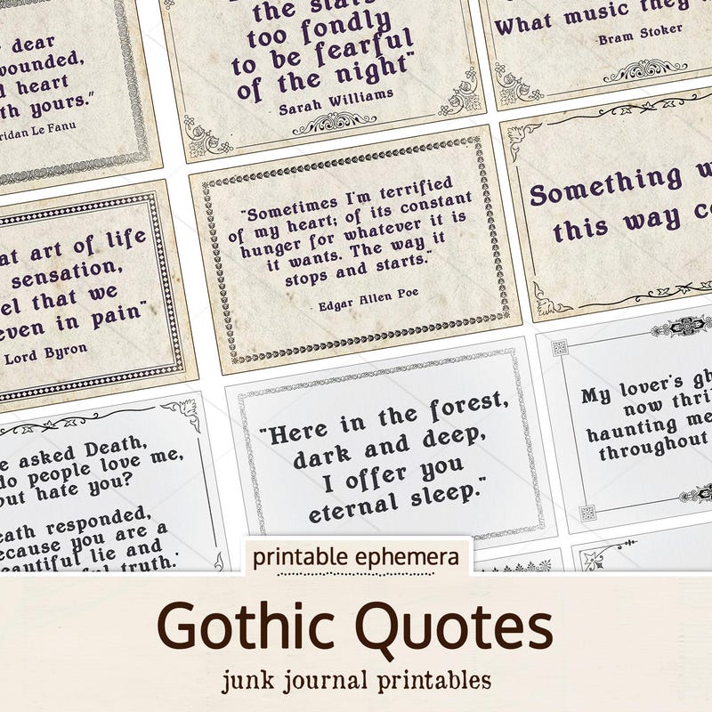 Vintage Goth Art Quotes - Etsy UK