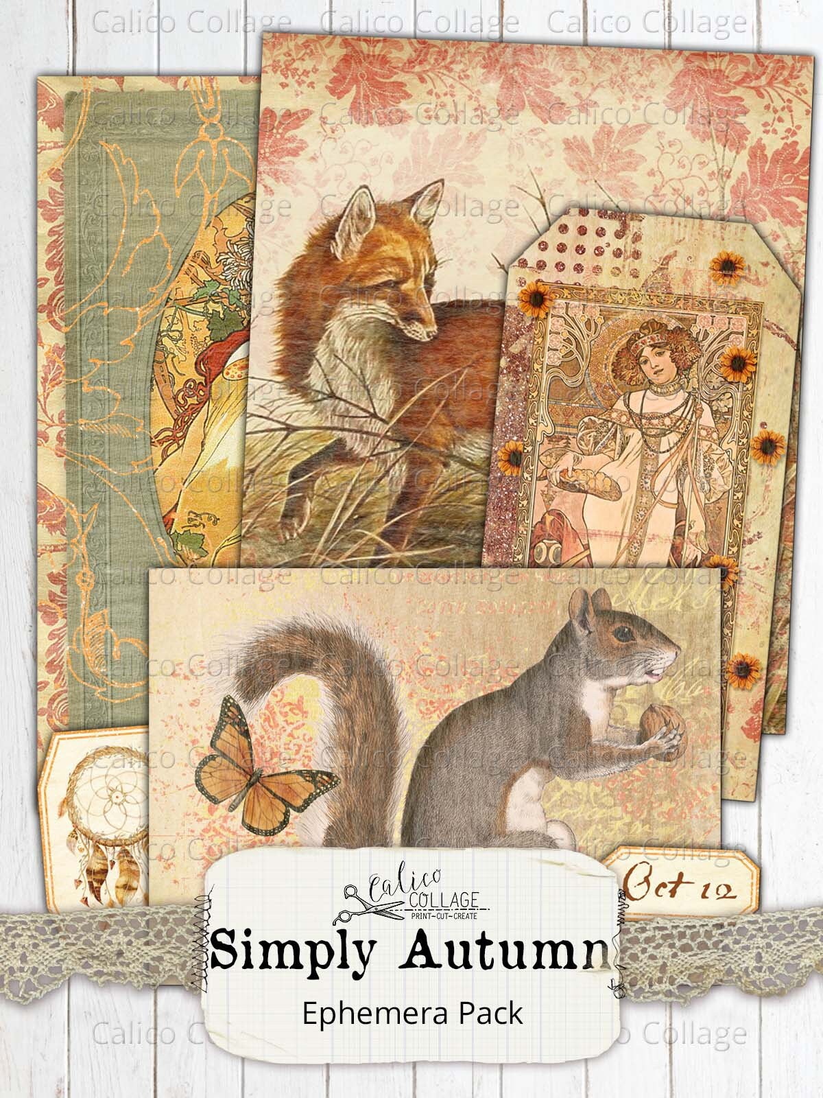 Simply Autumn Ephemera, Fall Digital Junk Journal Supplies, Ephemera ...