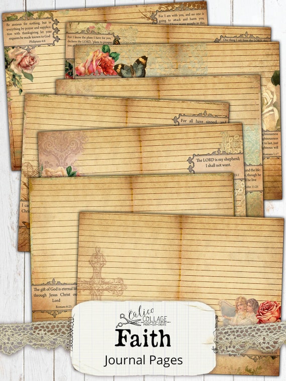 Faith Junk Journal Journaling Pages Prayer Journal Bible | Etsy