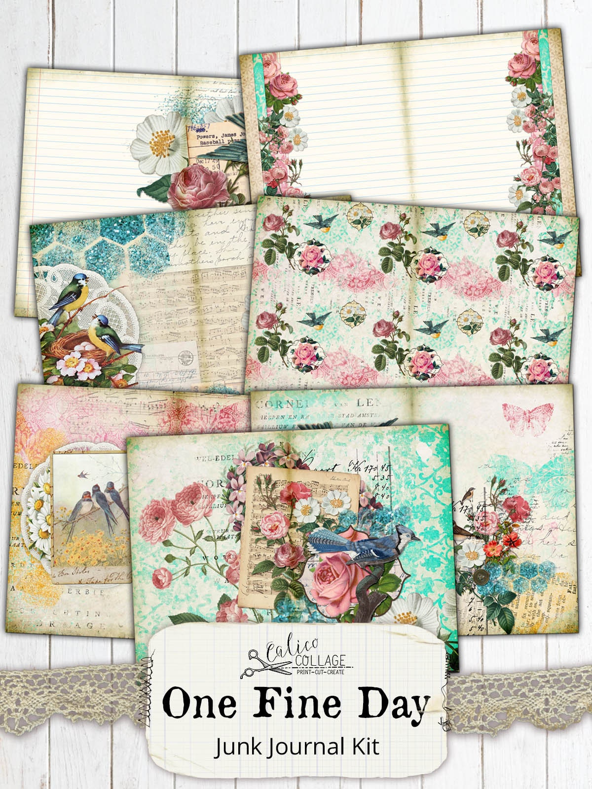 Printable Junk Journal Kit Ephemera Digital Download Pack - Etsy