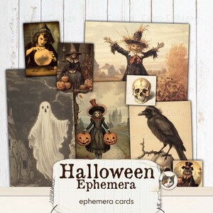 Halloween Ephemera Junk Journal Printable, Spooky Ephemera Pack ...