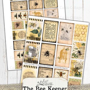 Bee Ephemera Pack, Vintage Bee Ephemera, Honeybee Junk Journal Ephemera ...