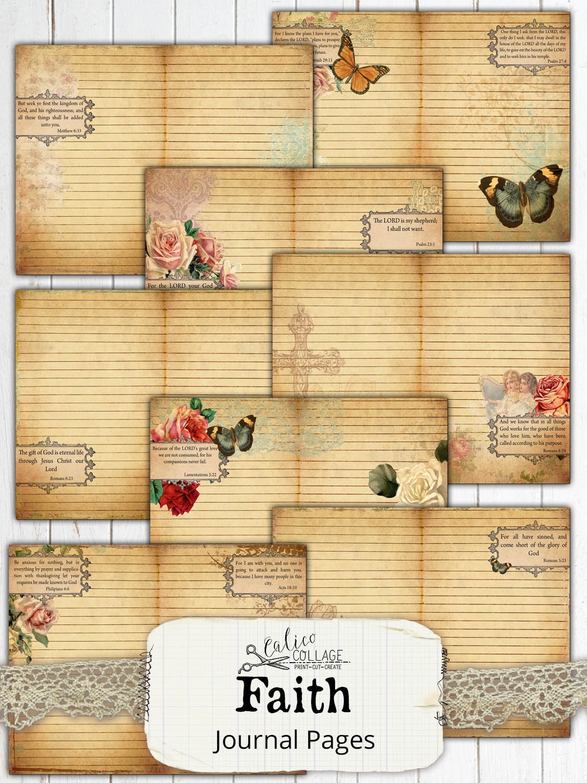 Faith Junk Journal Journaling Pages Prayer Journal Bible - Etsy