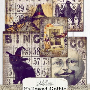 Printable Halloween Bingo Cards, Junk Journal Ephemera Pack, Scrapbook ...