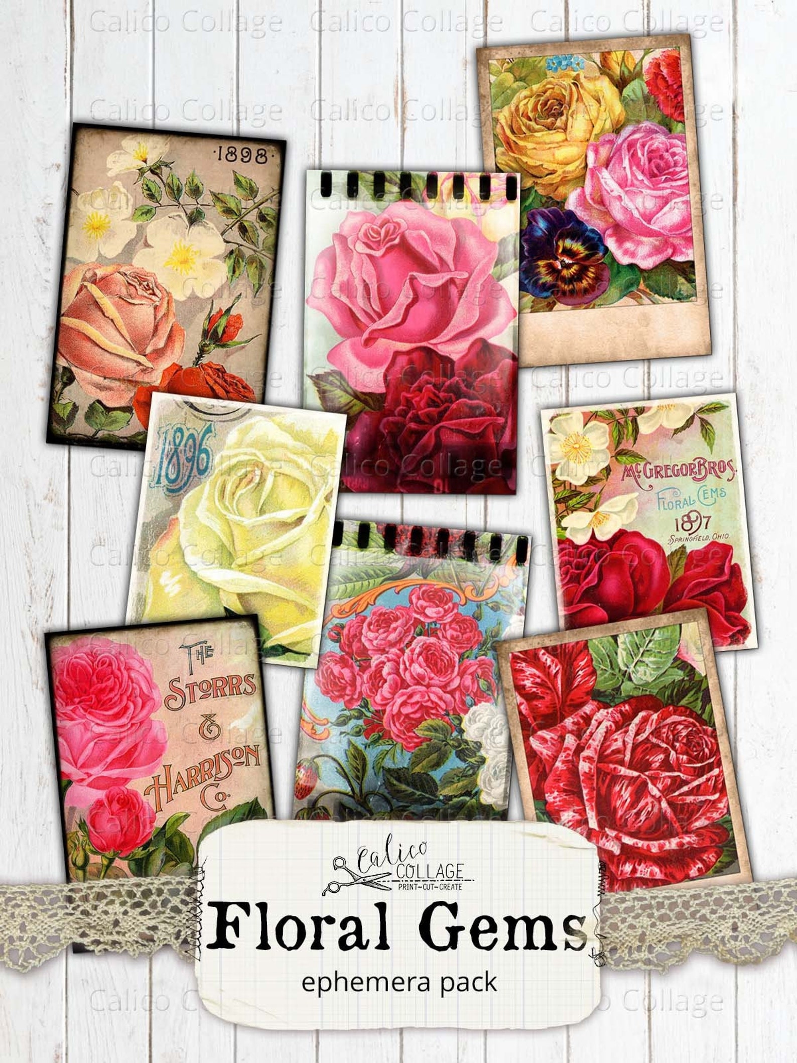 Garden Seed Packet Small Ephemera Pack Vintage Printable Junk - Etsy