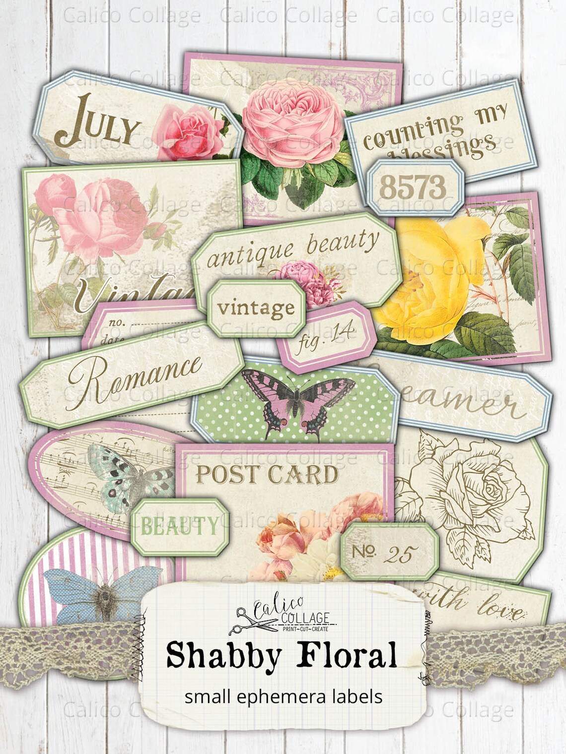 Printable Small Ephemera Vintage Label Ephemera Digital Junk - Etsy
