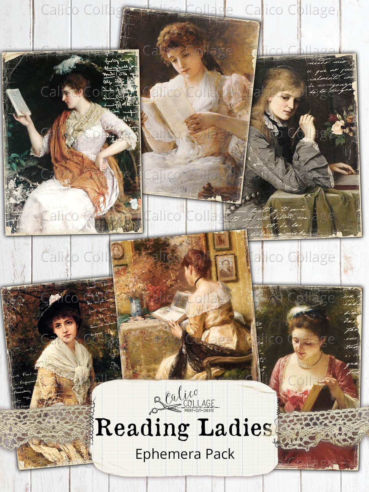 Printable Ephemera Pack Reading Ephemera Junk Journal | Etsy