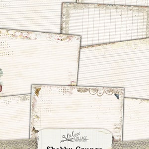 Junk Journal Kit, Junk Journal Lined Pages, Shabby Grunge | 20 - Etsy