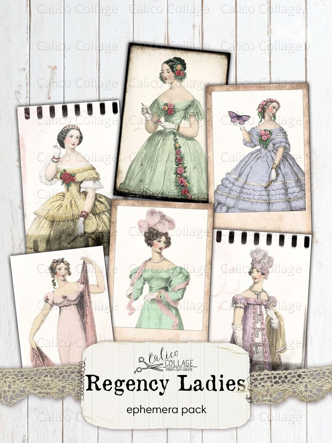 Royal Regency Ephemera Pack, Junk Journal Supplies, Vintage Regency ...