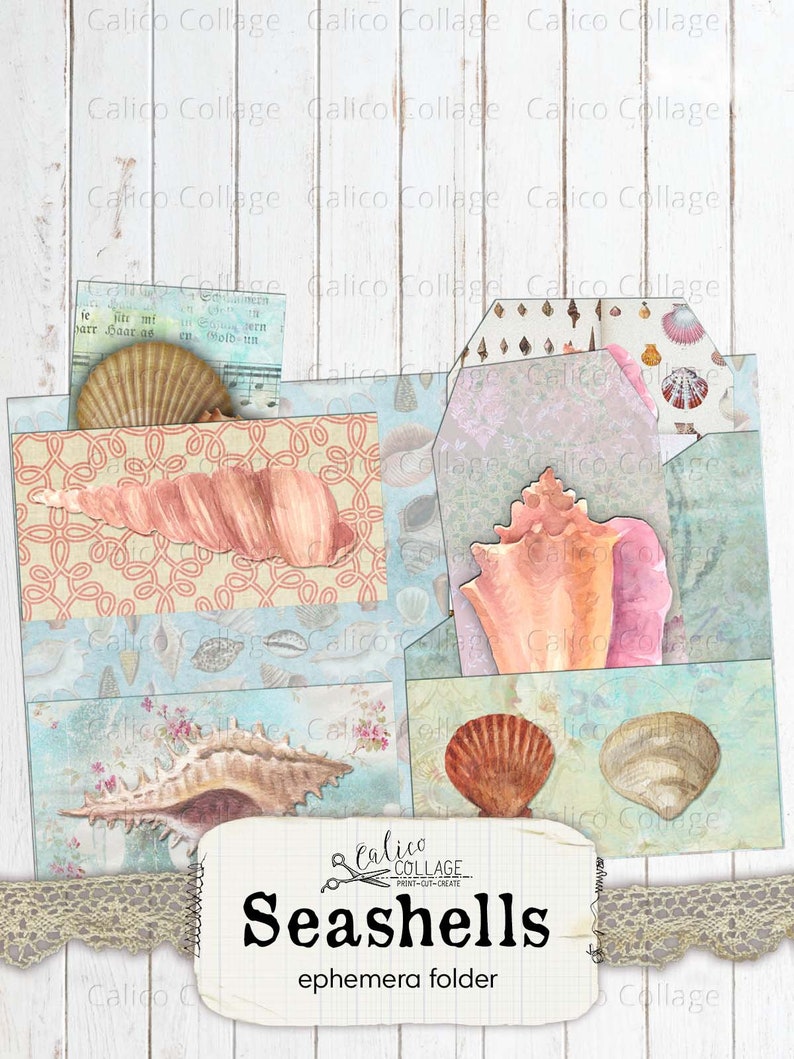 Beach Ephemera Folder Printable Nautical Ephemera Folio - Etsy
