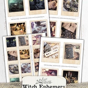 Witch Ephemera Junk Journal Printable, Witchy Pictures Printable ...