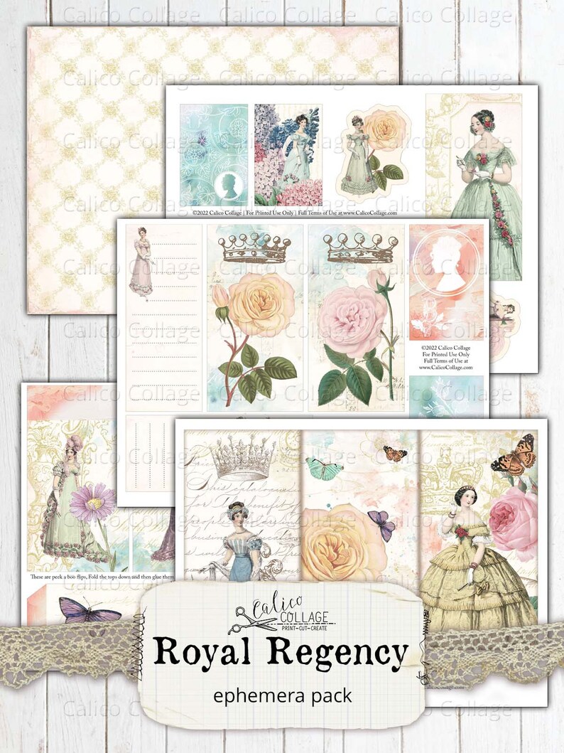 Royal Regency Junk Journal Folio Kit, Junk Journal Kit, Regency ...