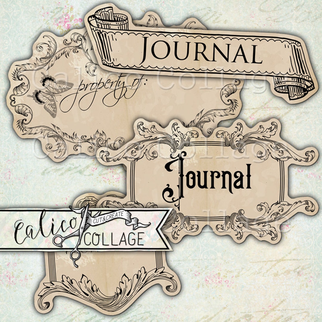 Printable Journal Labels, Junk Journal Labels - Etsy