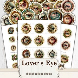 Lovers Eye Digital Download, Printable Lover's Eye Fussy Cuts ...