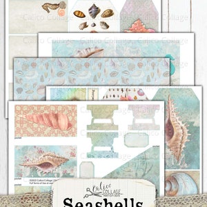 Beach Ephemera Folder, Printable Nautical Ephemera Folio, Ocean Junk ...