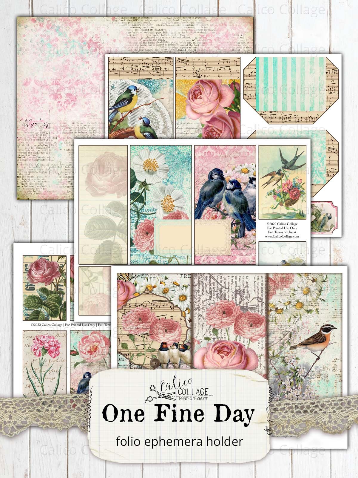 Junk Journal Folio Kit Vintage Spring Folio Loaded Pockets - Etsy