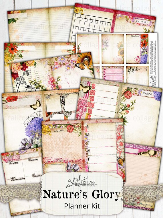 Printable Planner Kit Junk Journal Kit Garden Ephemera - Etsy