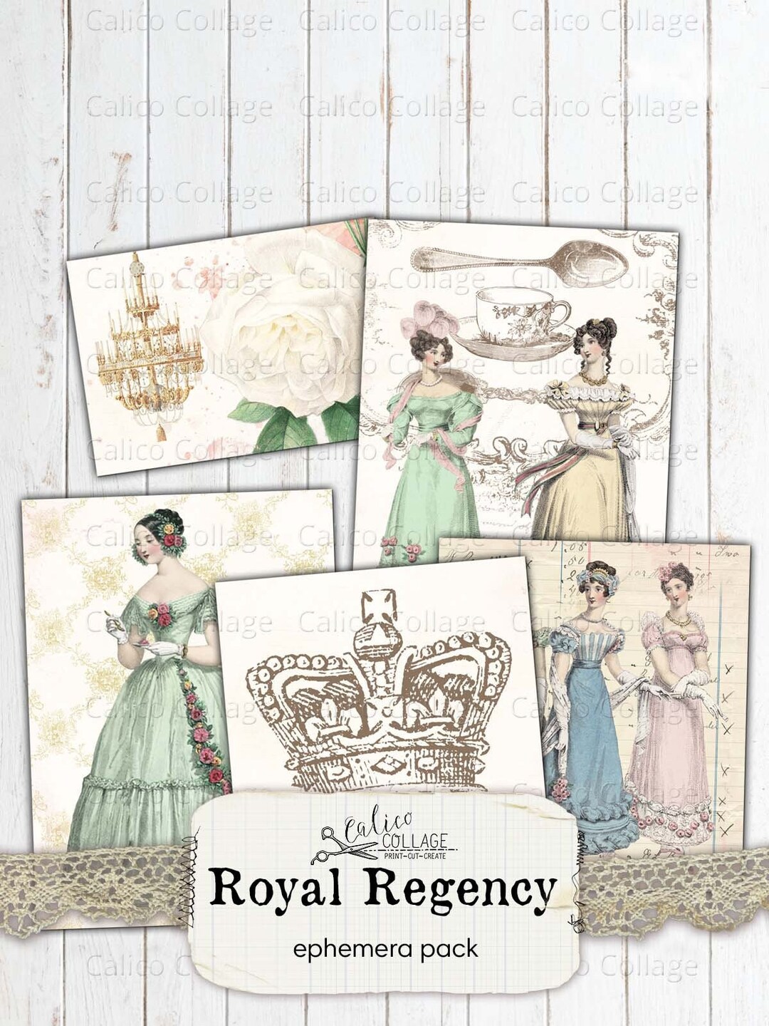 Royal Regency Ephemera Pack, Printable Junk Journal Supplies ...