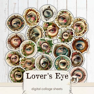 Lovers Eye Digital Download, Printable Lover's Eye Fussy Cuts ...