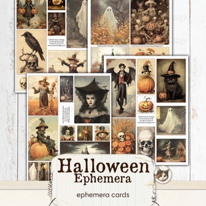 Halloween Ephemera Junk Journal Printable, Spooky Ephemera Pack ...