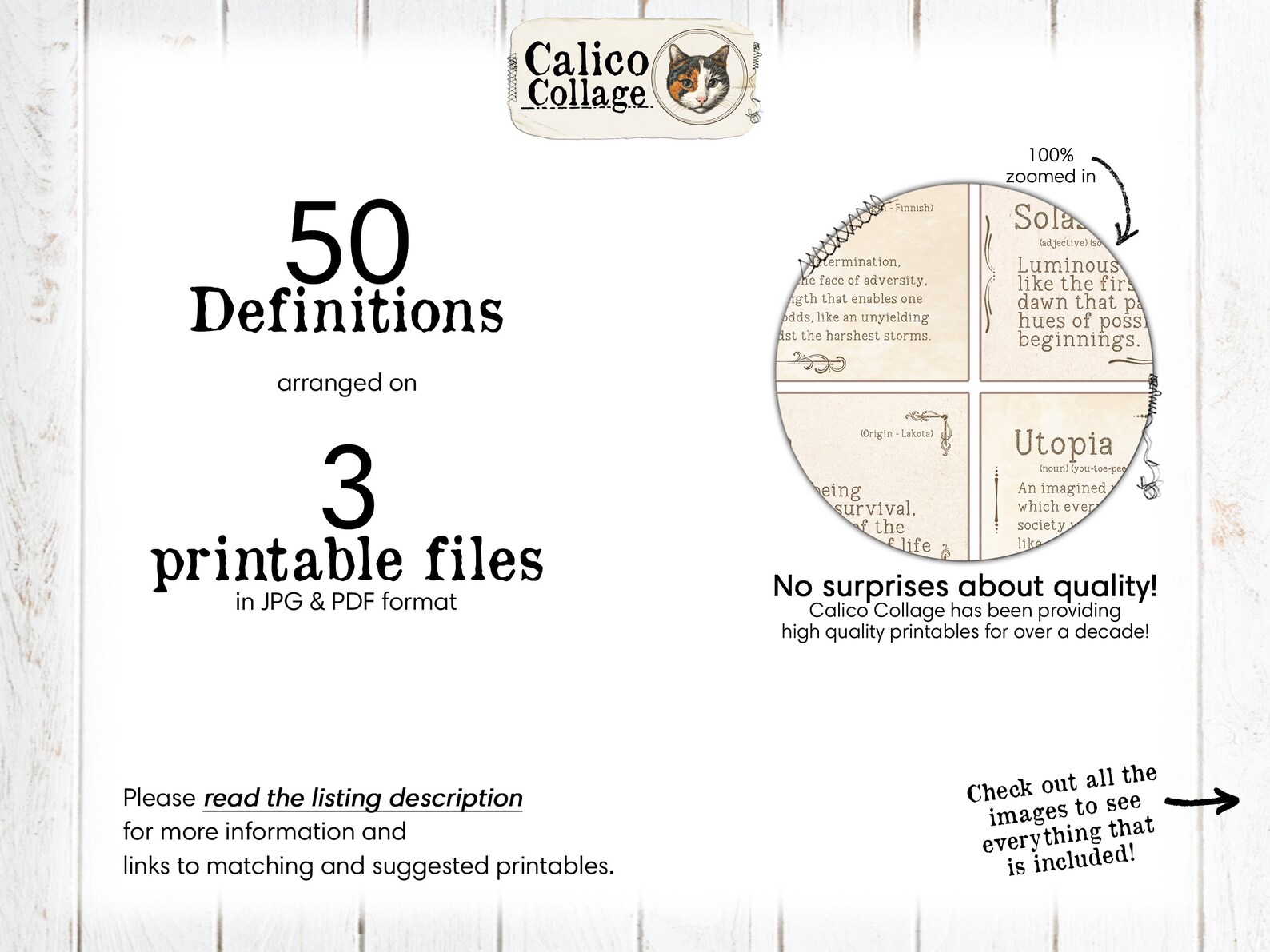 Unique Vintage Definitions Junk Journal Printable, Vintage Dictionary ...