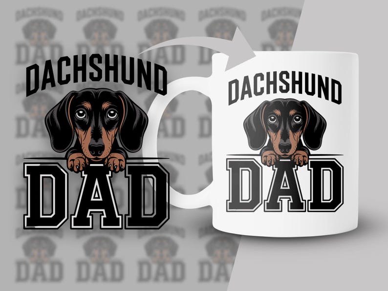 Dachshund Dad SVG, PNG File, Dog Dad Design, T-shirt Design, Trendy Dad ...
