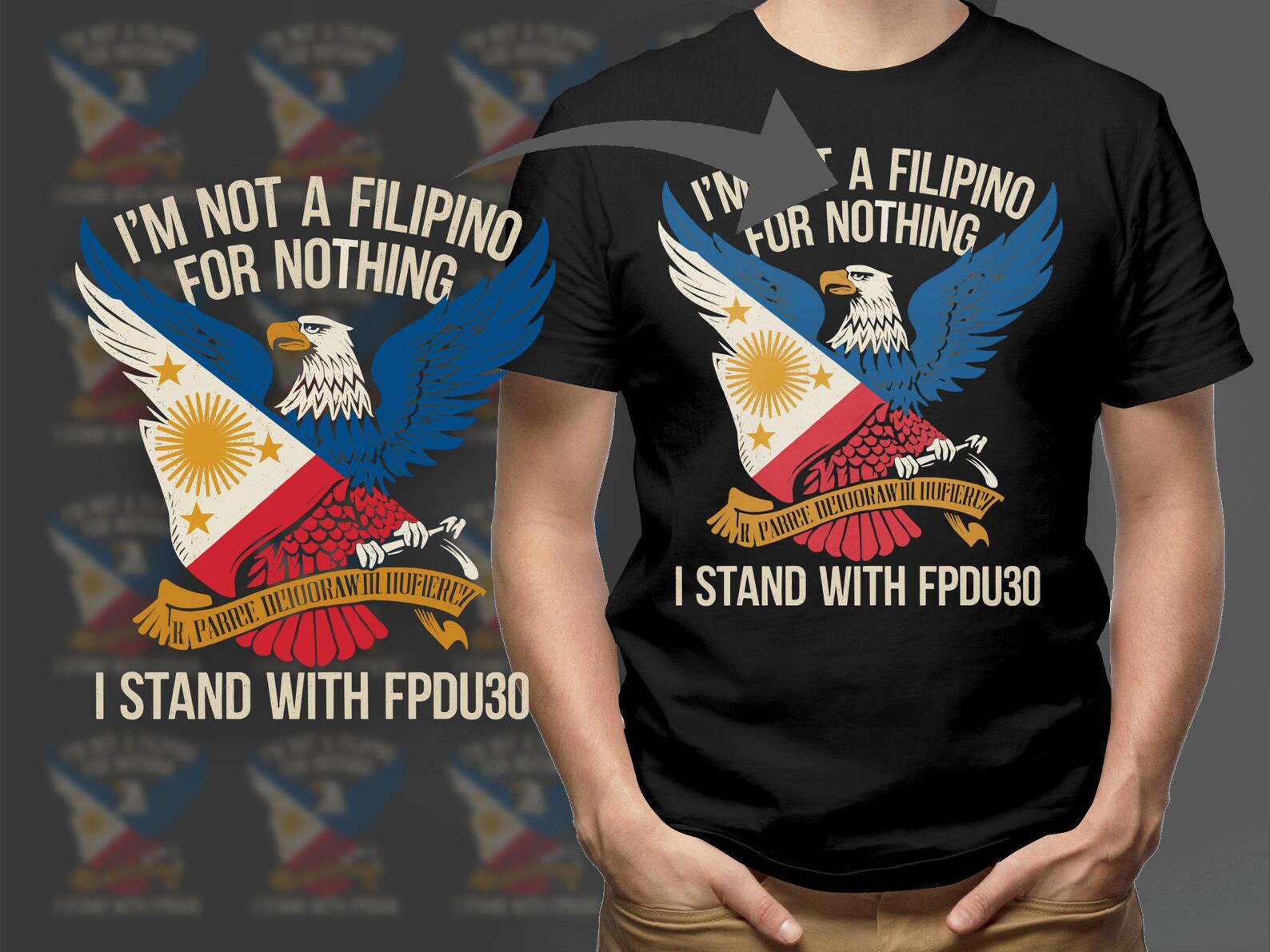 Filipino Pride Design 2025, Philippines Flag Eagle Design, Pro Duterte ...