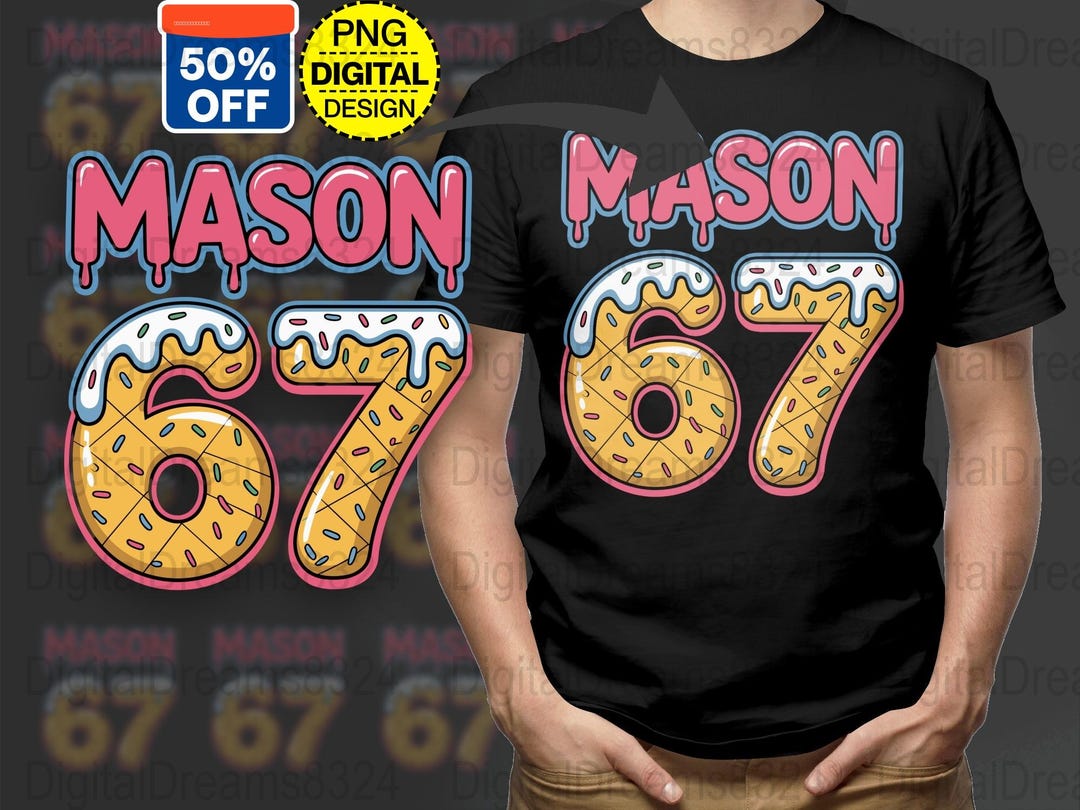 Mason 67 Donut Birthday Digital Download, Png File, Trendy Sixty ...