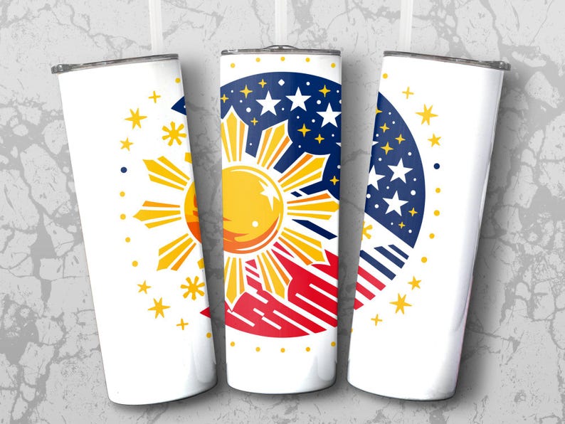 Filipino Flag Design PNG, Svg, Sun and Stars Digital Download ...