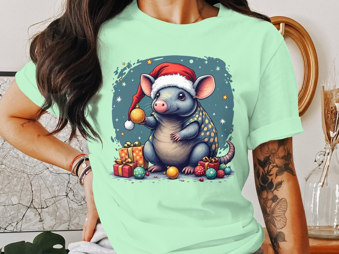 Christmas Armadillo Tshirt Design, Cute Holiday Digital Download ...
