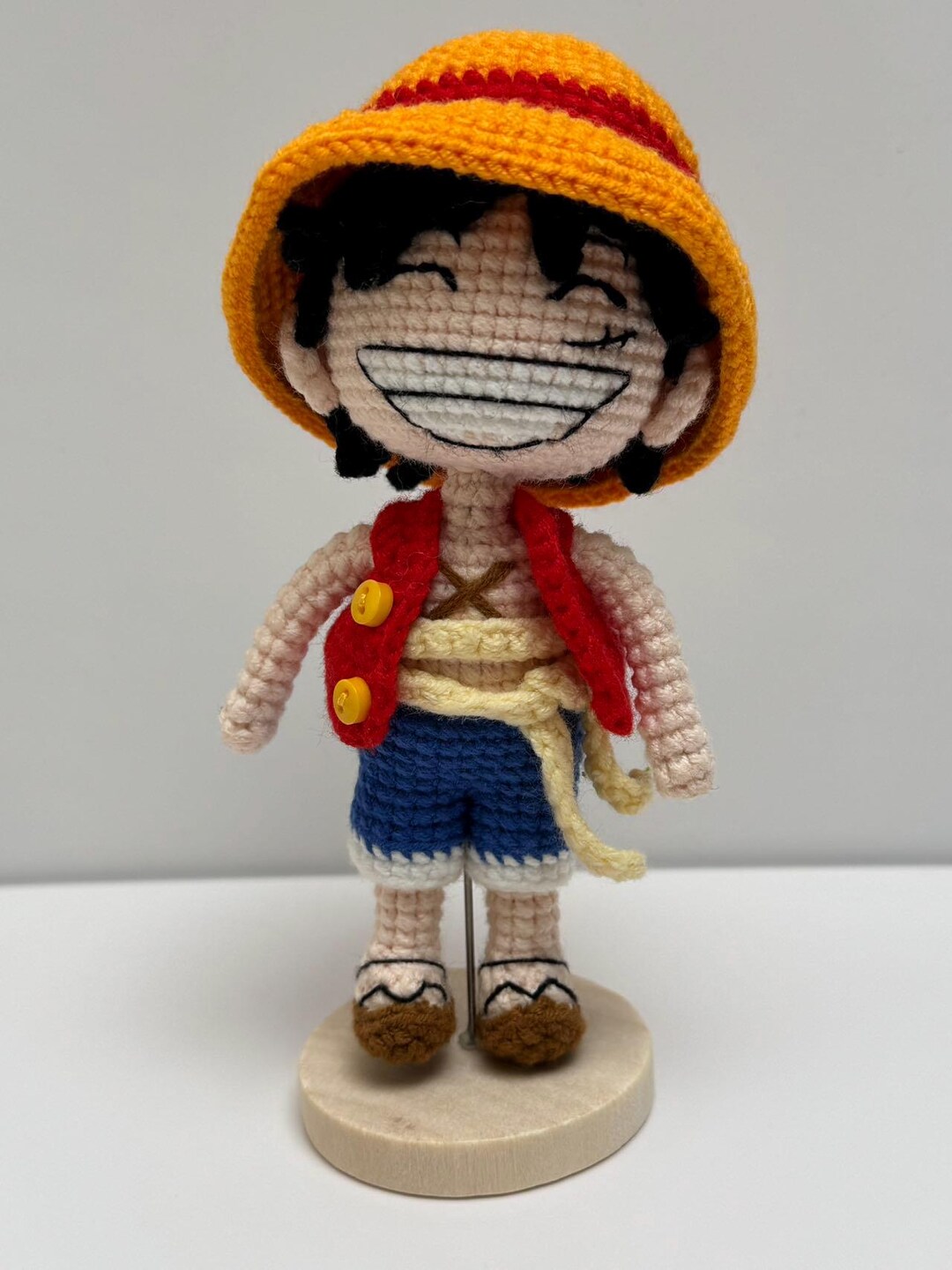 Handmade Crocheted Monkey D Luffy One Piece Character/doll - Etsy