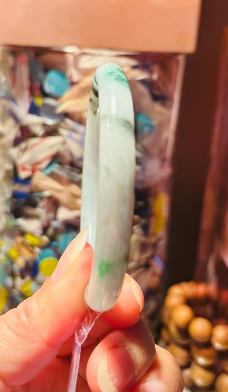 59 Mm Jadeite Jade Bangle, PNJ Certificate 304345 No 002 - Etsy